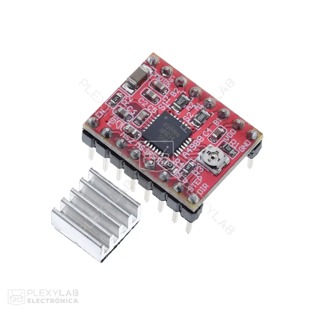 Controlador A4988 driver para motor a pasos impresora 3D y máquina CNC ...